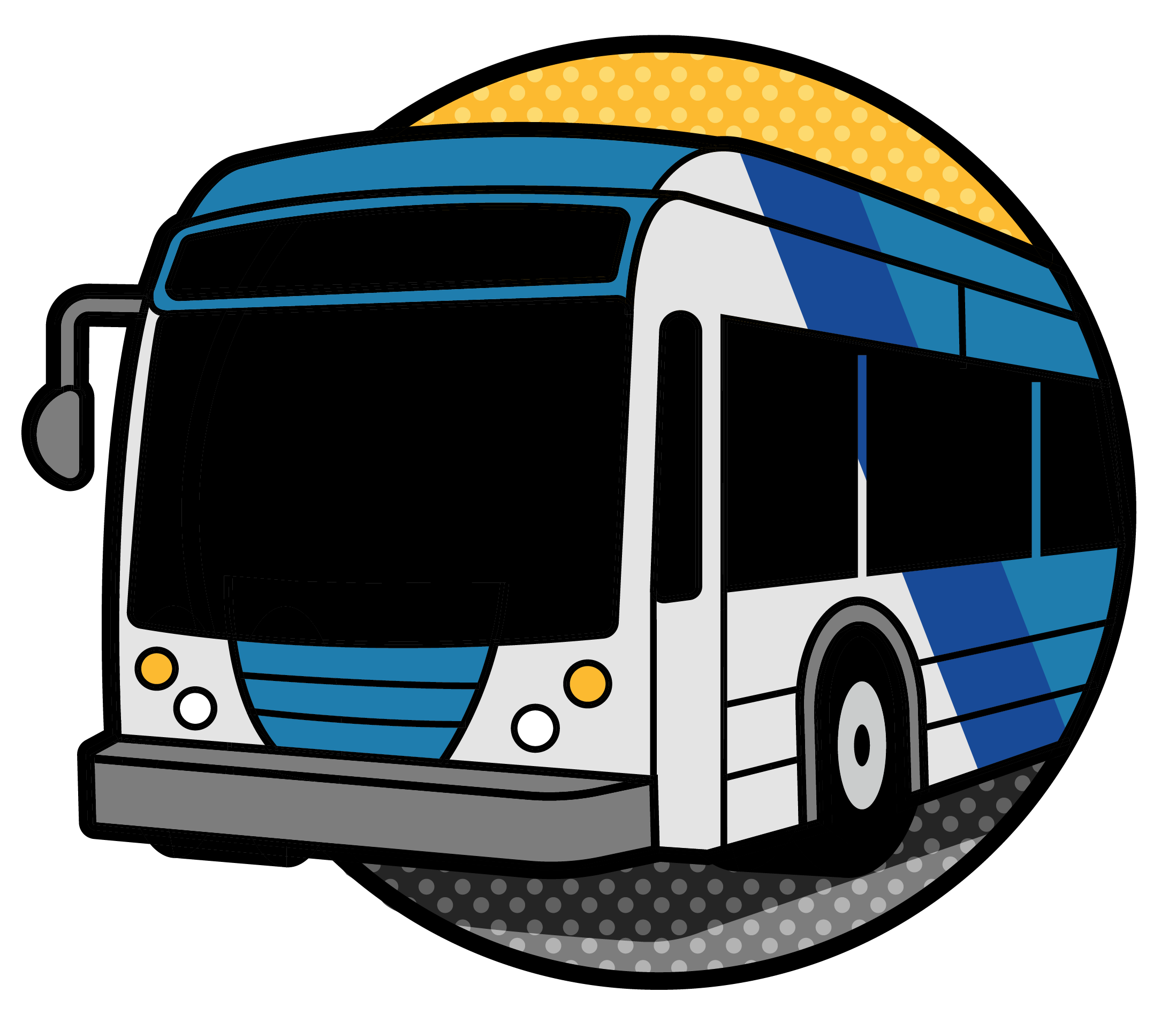 Riding City Bus Clipart